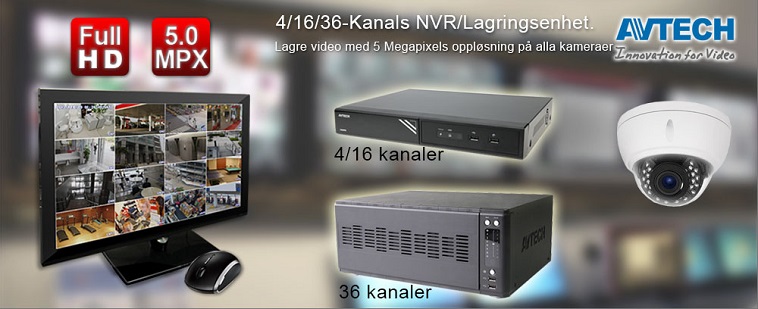 NVR lagringsenheter fra AVTECH - Holars AS